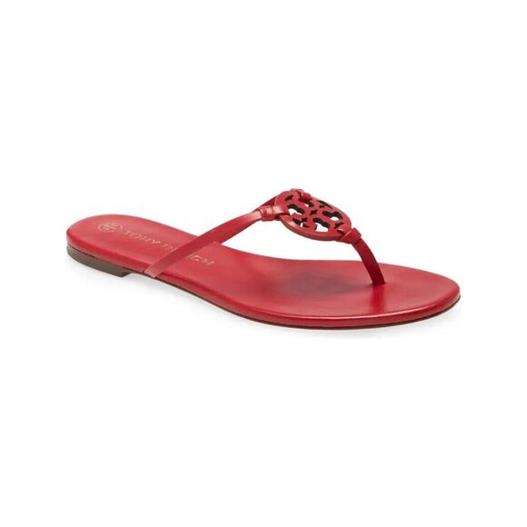 Tory Burch | Shoes | Nwt Tory Burch Womens Red Strap Miller Toe Slip On ...